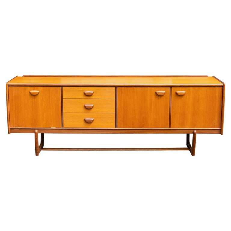Mid-Century Modern Two-Tone Teak Sideboard of Geometrical Form, English ...