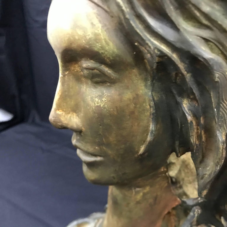 1950s Mid-Century Modern Hand-crafted Unique Piece Terracotta Woman ...