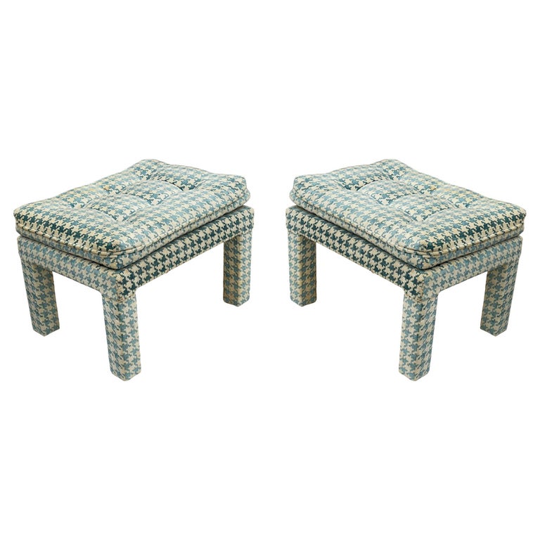Mid-Century Modern Upholstered Parsons Benches or Seats after Billy ...