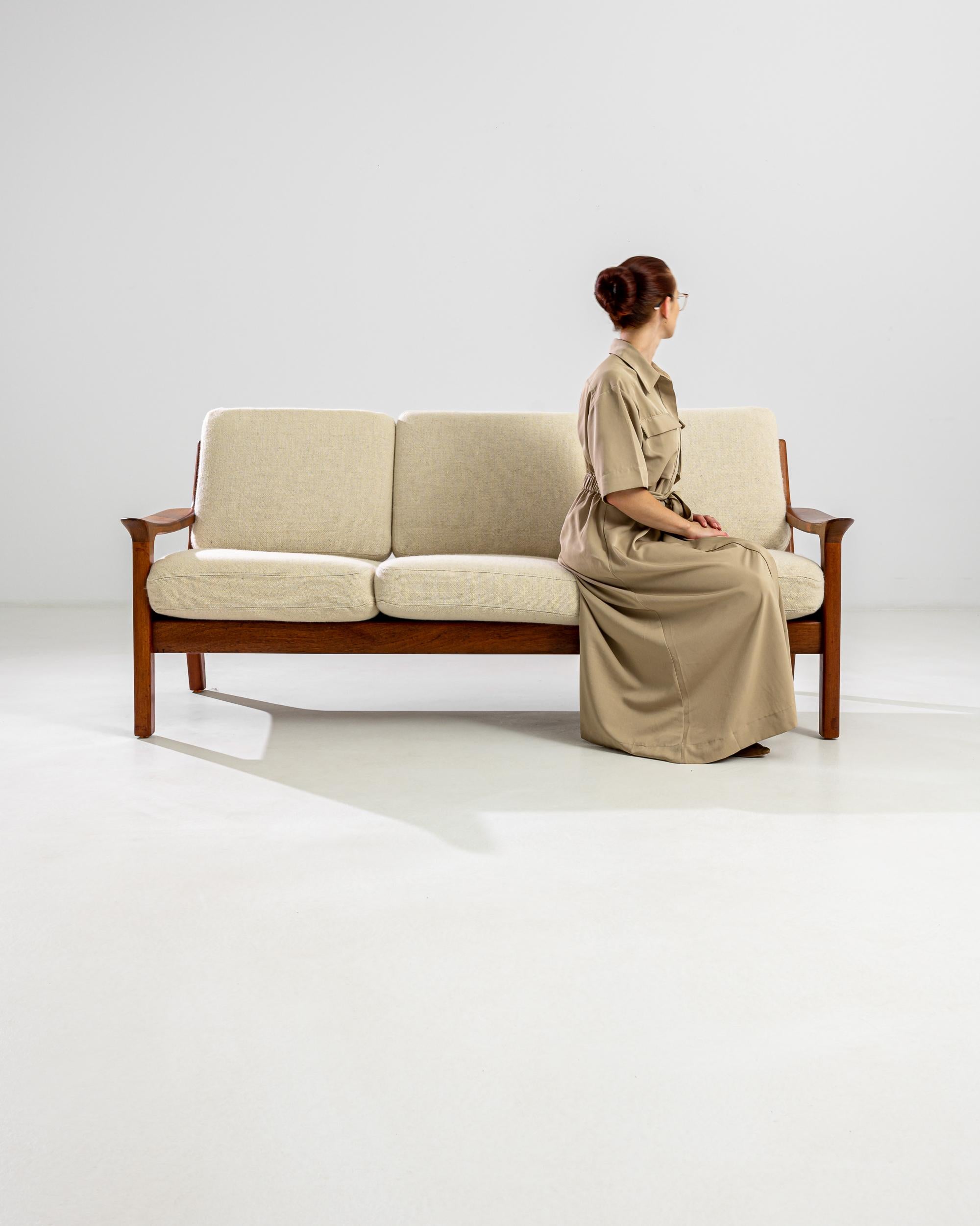 Mid-Century Modern Upholstered Teak Sofa by Juul Kristensen at 1stDibs