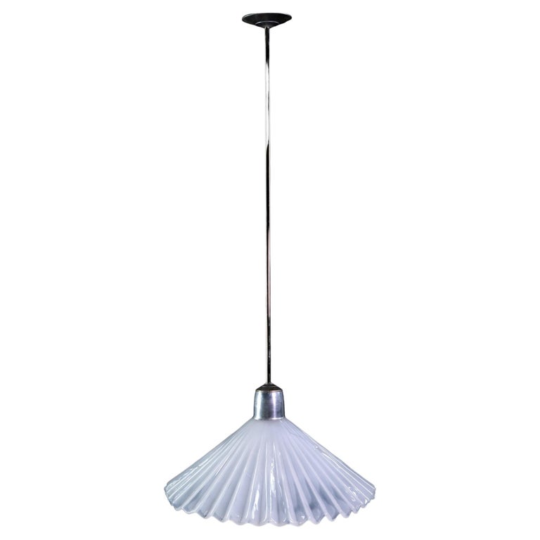 Mid-Century Modern Vettri Murano Glass Pendant Light Hand-Blown w ...