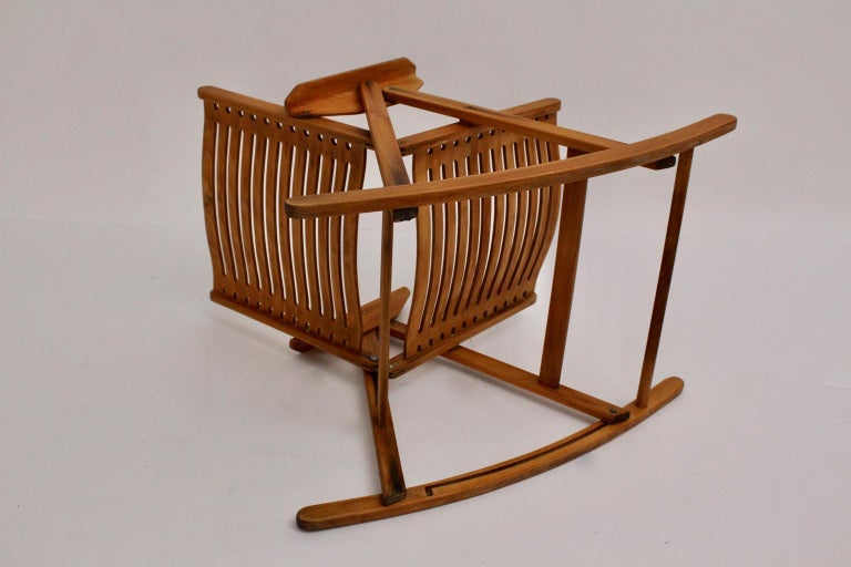 Mid-Century Modern Vintage Beech Rocking Chair Rex by Niko Kralj ...