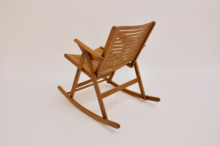 Mid-Century Modern Vintage Beech Rocking Chair Rex by Niko Kralj ...