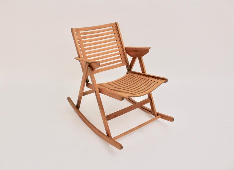 Mid-Century Modern Vintage Beech Rocking Chair Rex by Niko Kralj ...