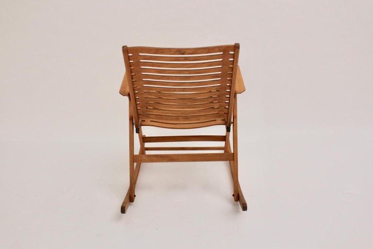 Mid-Century Modern Vintage Beech Rocking Chair Rex by Niko Kralj ...