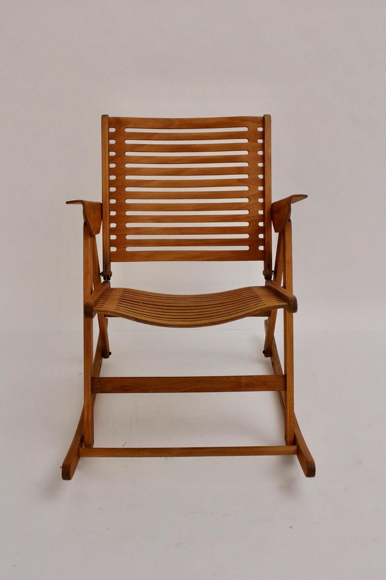 Mid-Century Modern Vintage Beech Rocking Chair Rex by Niko Kralj ...