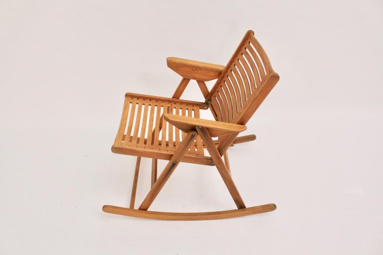 Mid-Century Modern Vintage Beech Rocking Chair Rex by Niko Kralj ...