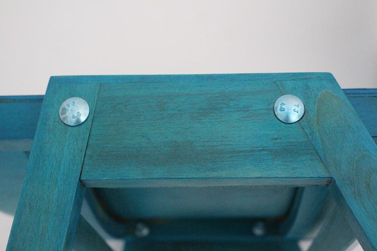 Mid-Century Modern Vintage Blue Twelve Dining Chairs Roland Rainer 1952 ...