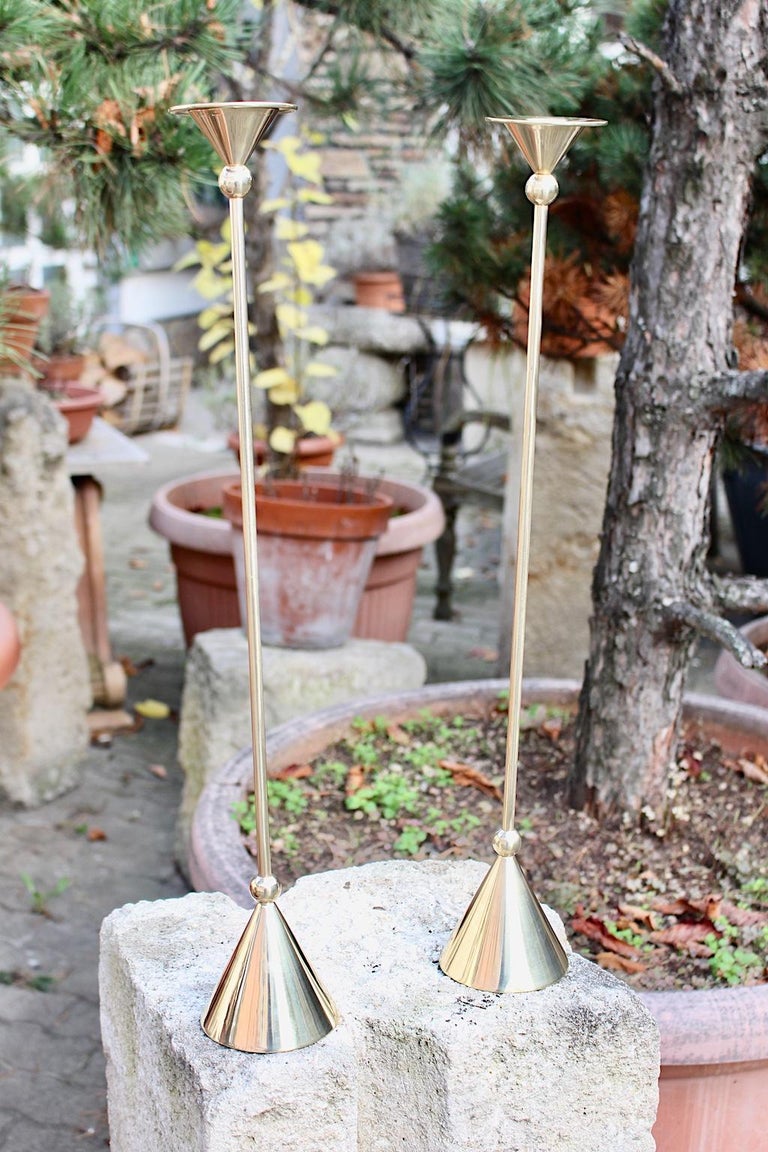 Mid-Century Modern Vintage Brass Candlesticks Candleholders, 1950s ...
