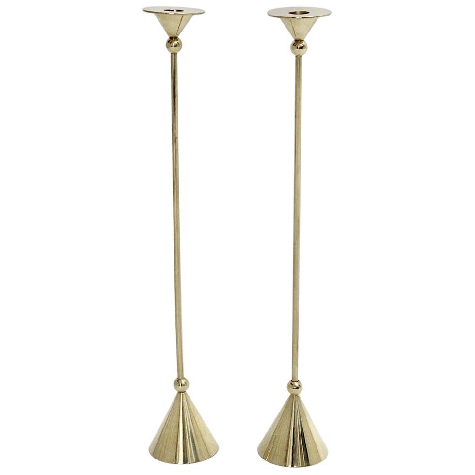 Mid-Century Modern Vintage Brass Candlesticks Candleholders, 1950s ...