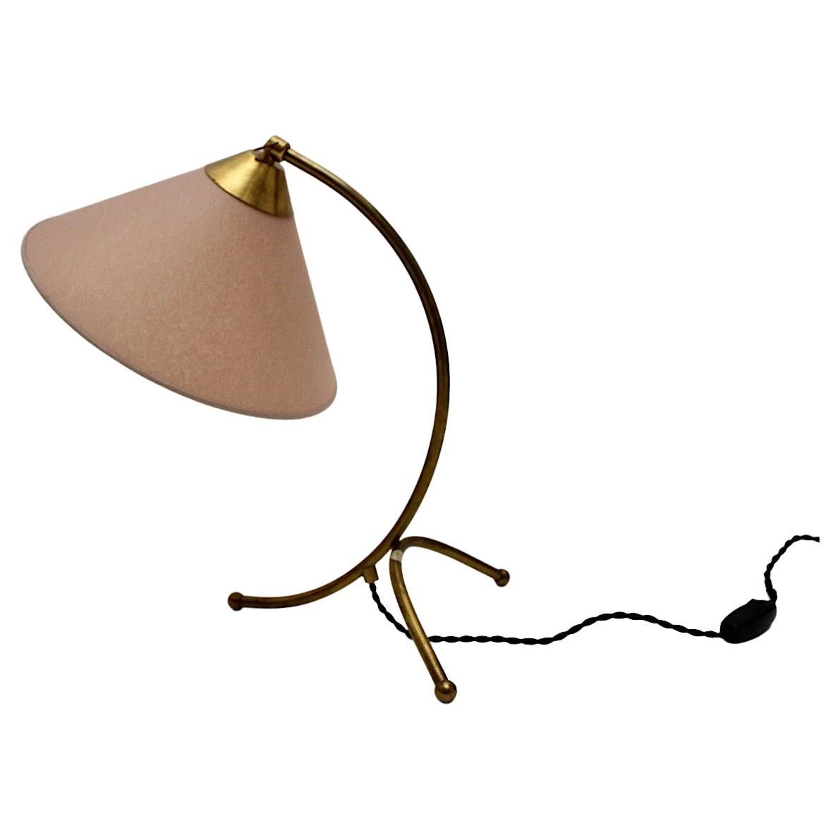 Mid-Century Modern Italian Modern Brass Joint Clamp Lamp with Cone ...