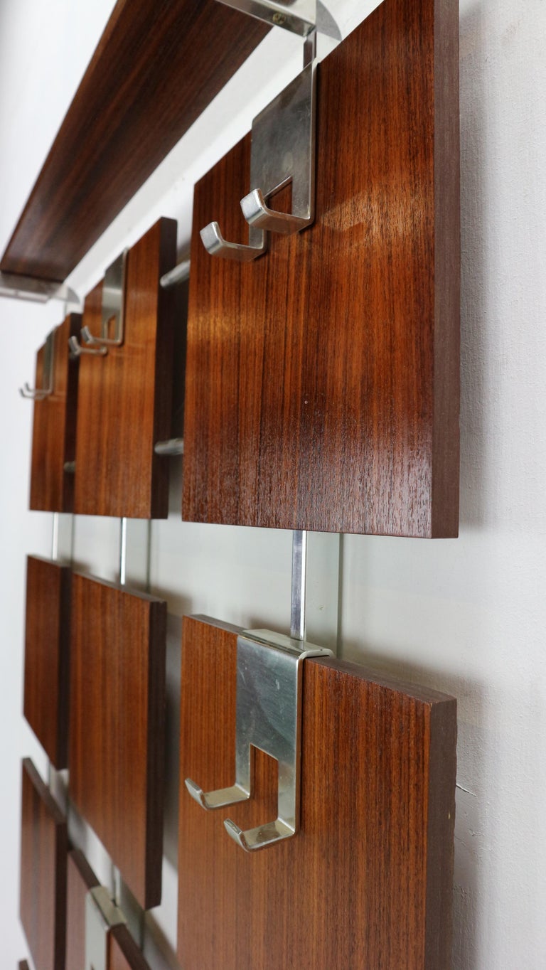 Mid-Century Modern Vintage Design Wall-Mounted Coat, Hat Rack, 1960s at ...