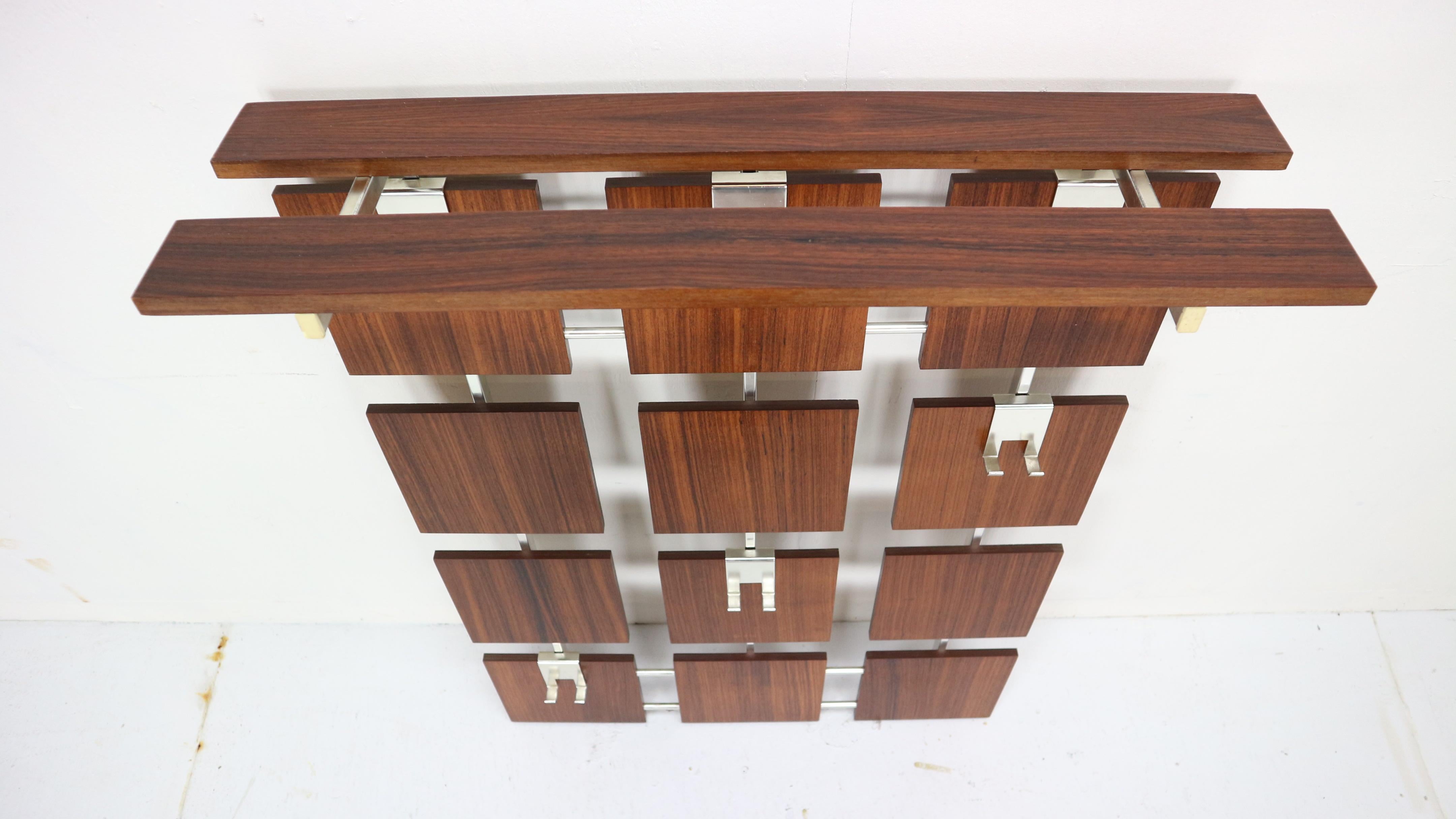 Mid-Century Modern Vintage Design Wall-Mounted Coat, Hat Rack, 1960s at ...