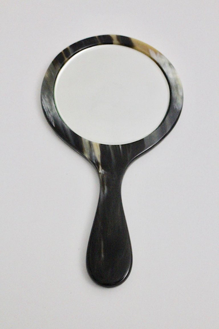 Mid-Century Modern Vintage Hand Mirror Horn, 1950s, Austria For Sale at ...