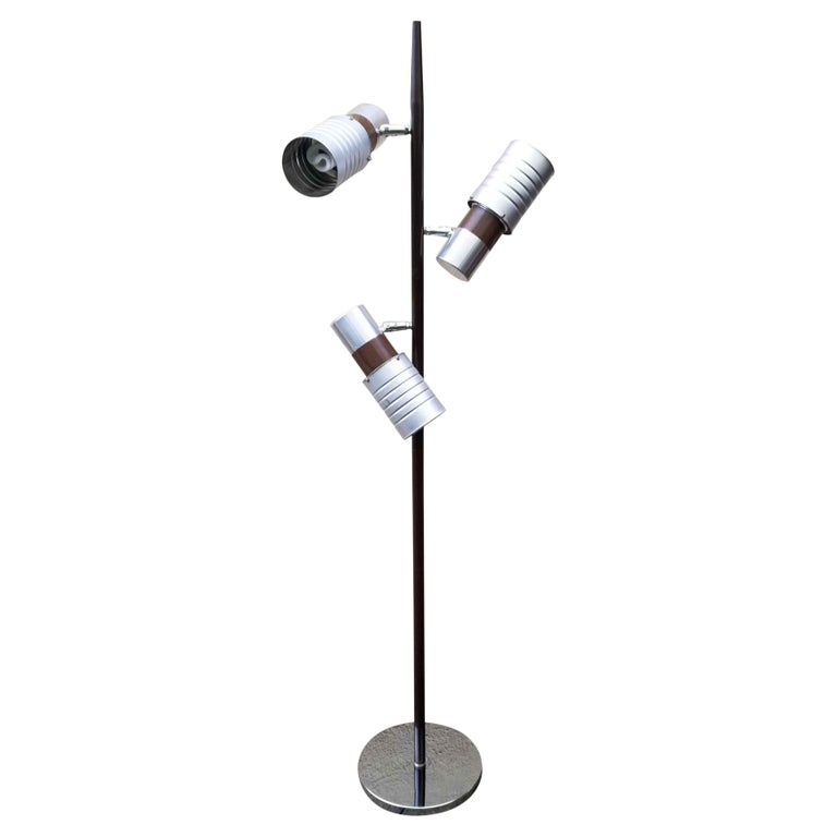 Mid-Century Modern Vintage Industrial 3 Light Can Lamp For Sale at 1stDibs