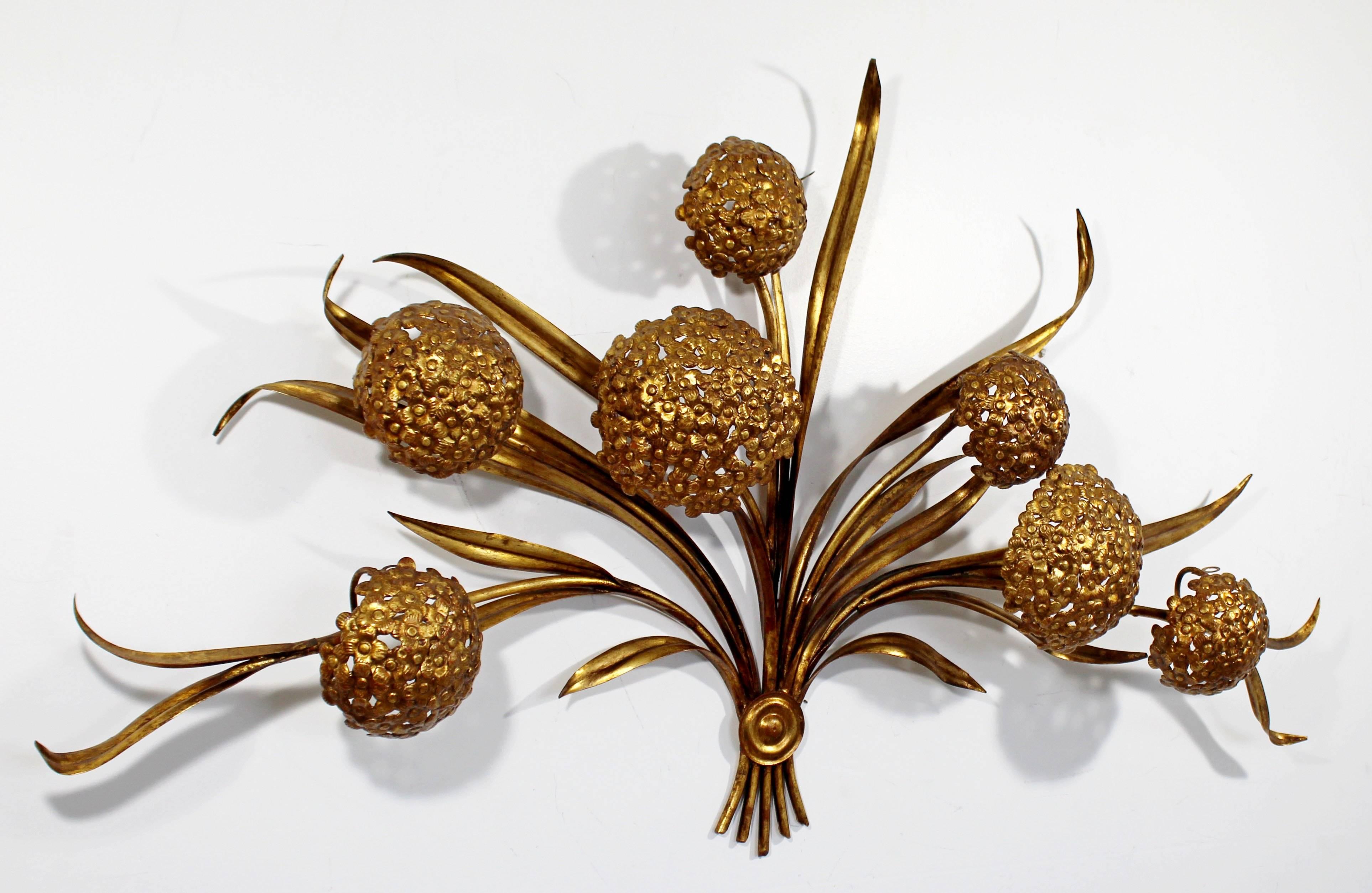 Mid-Century Modern Vintage Palladio Italian Gilt Metal Wall Sculpture ...