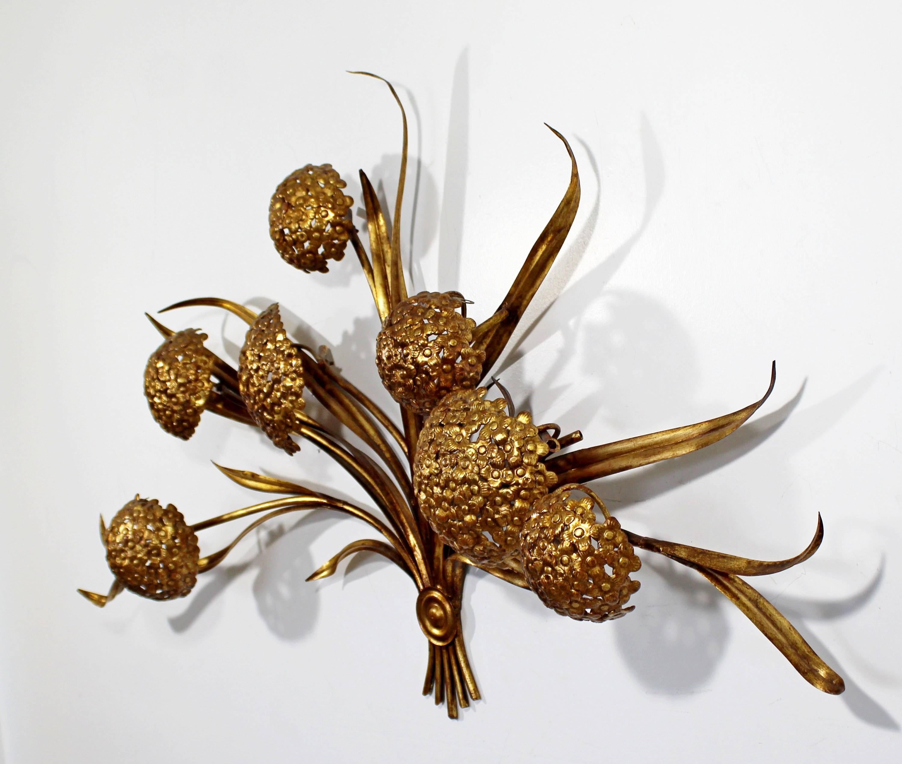 Mid-Century Modern Vintage Palladio Italian Gilt Metal Wall Sculpture ...