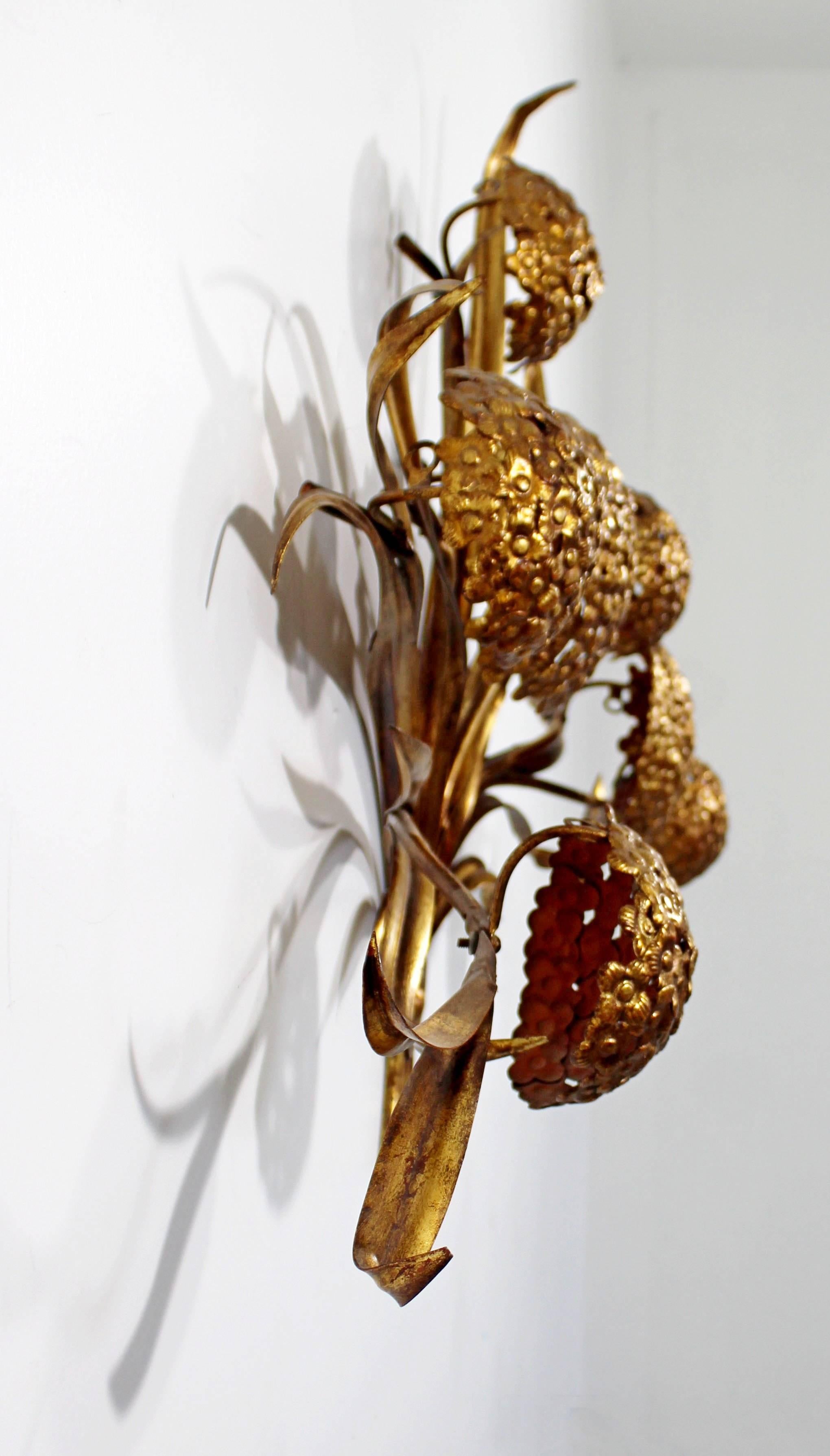 Mid-Century Modern Vintage Palladio Italian Gilt Metal Wall Sculpture ...