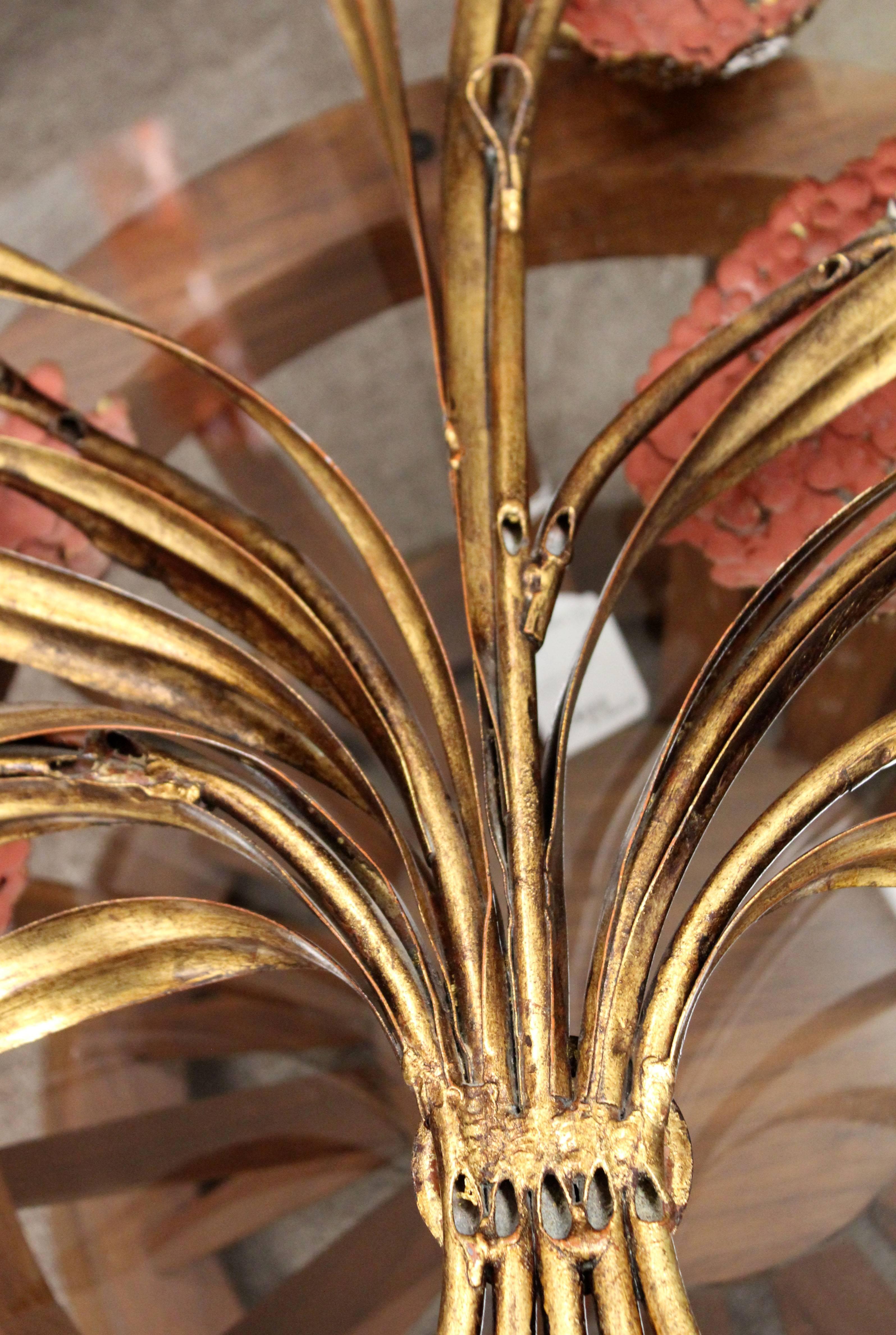 Mid-Century Modern Vintage Palladio Italian Gilt Metal Wall Sculpture ...