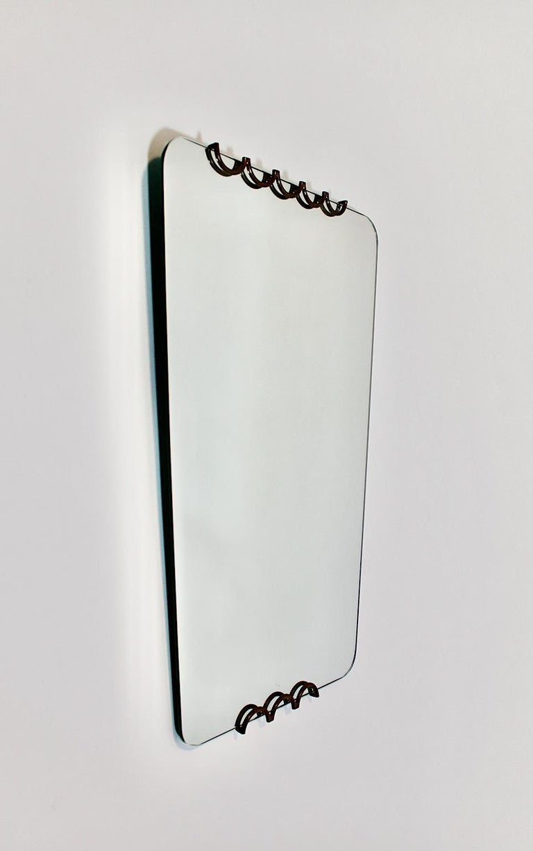 Mid-Century Modern Vintage Rectangular Brass Wall Mirror Gio Ponti ...