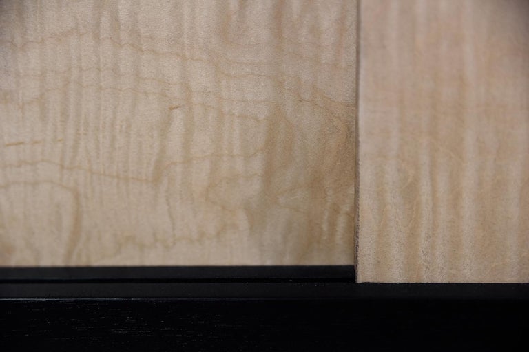 Vintage Mid-Century Modern Scandinavian Black and Maple Wood Sideboard ...