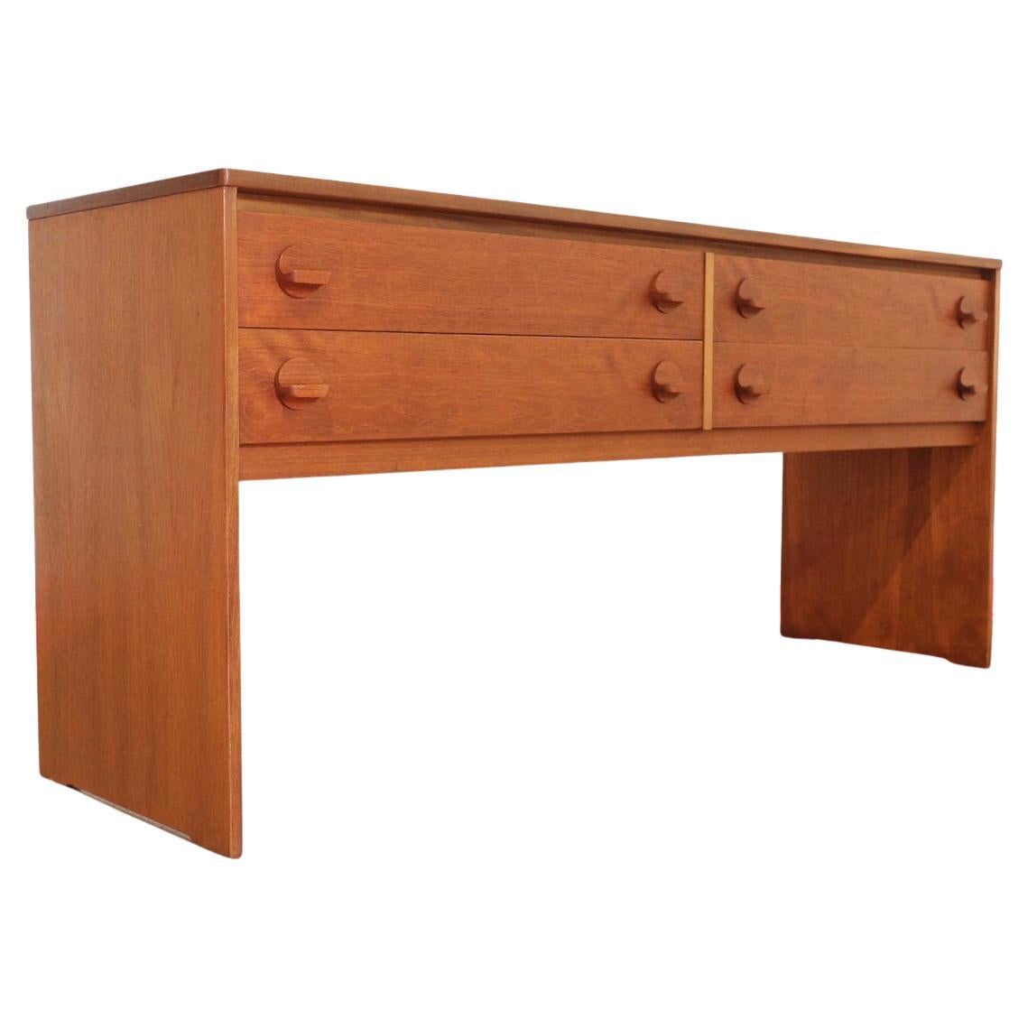 Mid Century Modern Vintage Teak Dresser Entranceway Table by Stag Danish Style For Sale at 1stDibs