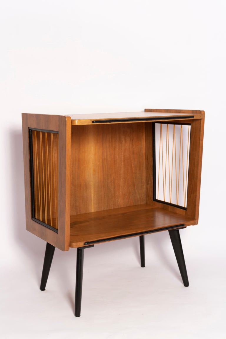 Mid-Century Modern Vintage TV Side Table, Beechwood, Poland, 1960s For ...