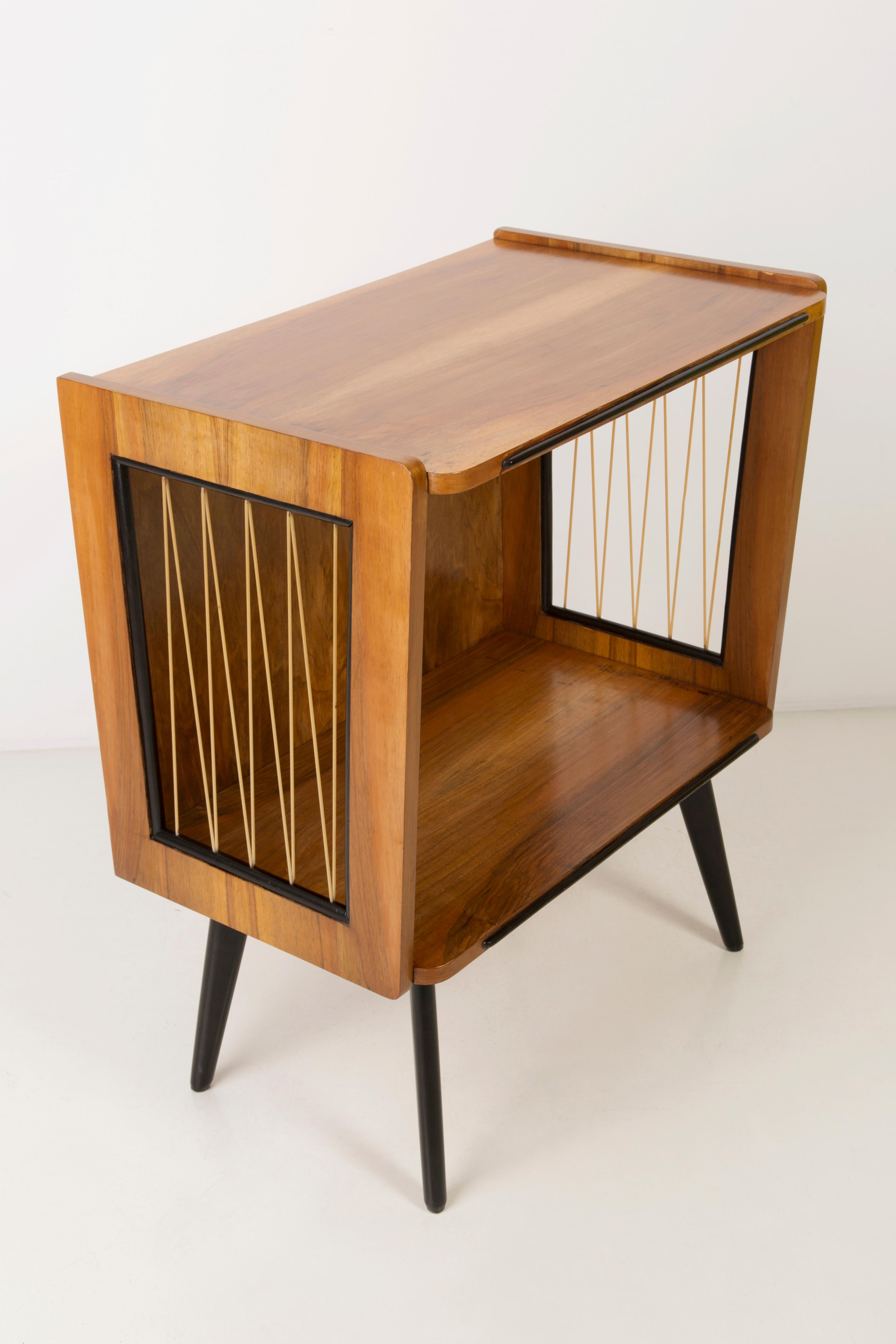 Mid-Century Modern Vintage TV Side Table, Beechwood, Poland, 1960s at ...