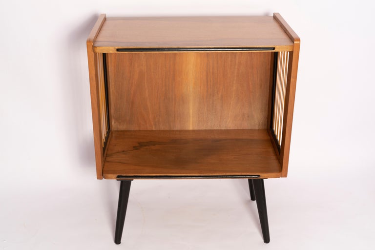 Mid-Century Modern Vintage TV Side Table, Beechwood, Poland, 1960s For ...