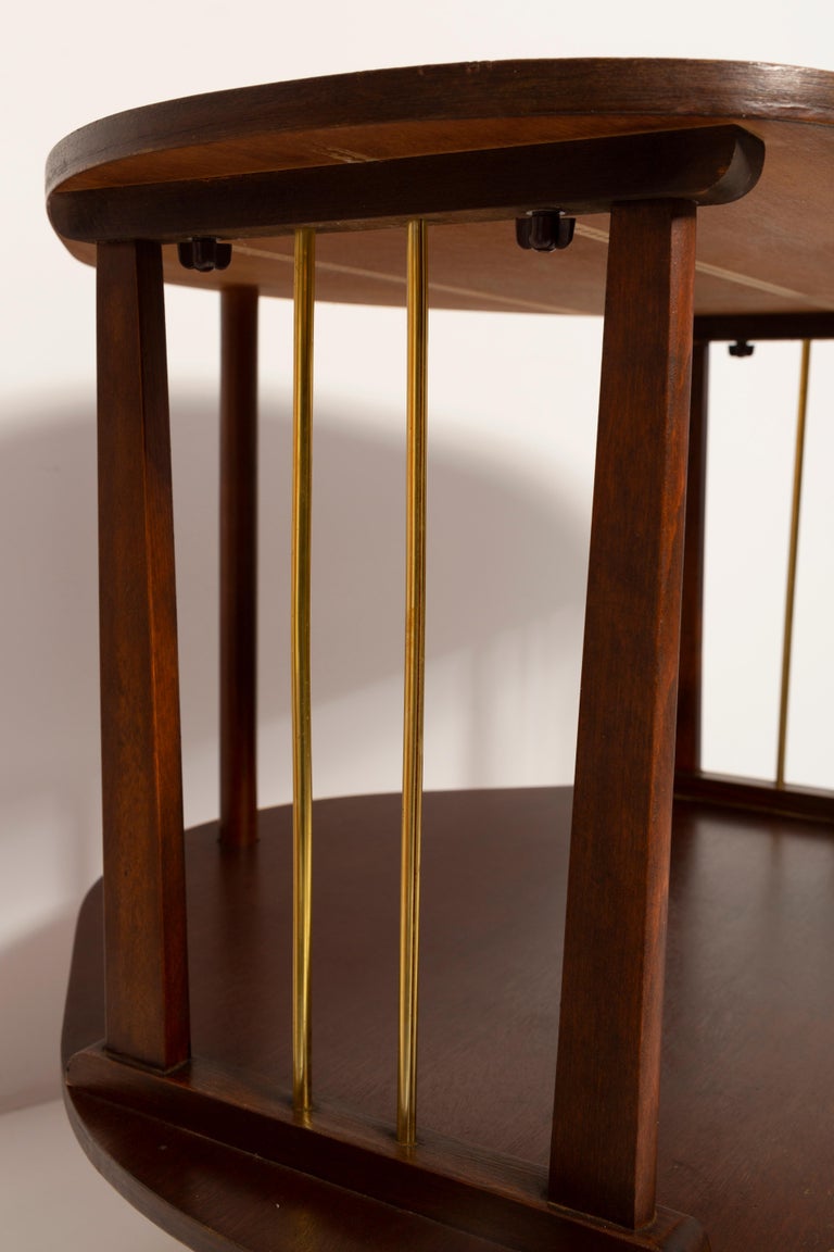 Mid-Century Modern Vintage TV Side Table, Beechwood, Poland, 1960s For ...