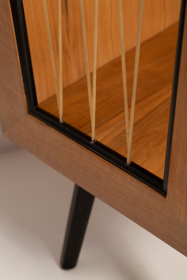 Mid-Century Modern Vintage TV Side Table, Beechwood, Poland, 1960s For ...