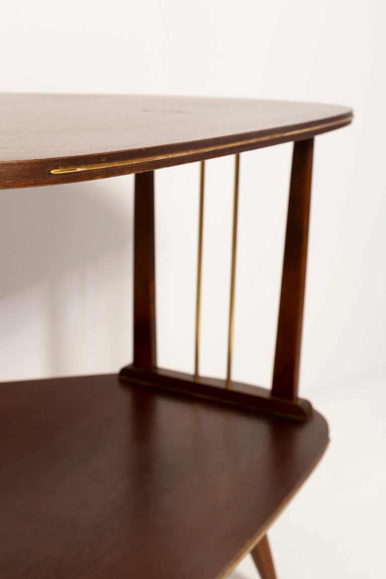 Mid-Century Modern Vintage TV Side Table, Beechwood, Poland, 1960s For ...