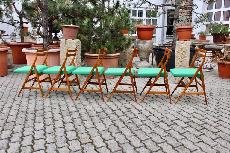 Mid-Century Modern Vintage Wood Dining Chairs Piero Bottoni Attributed ...