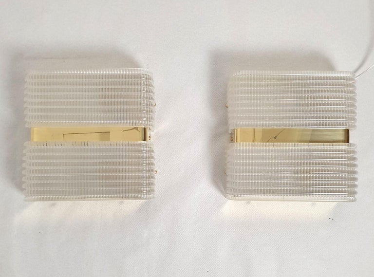 Mid-Century Modern Murano glass Wall Sconces, Italy, Sciolari Style, a ...
