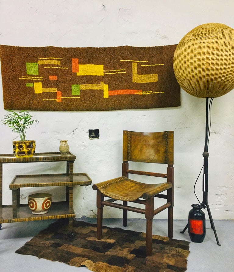 Mid-Century Modern Wall Textile Decoration with Non-Figurative Pattern ...