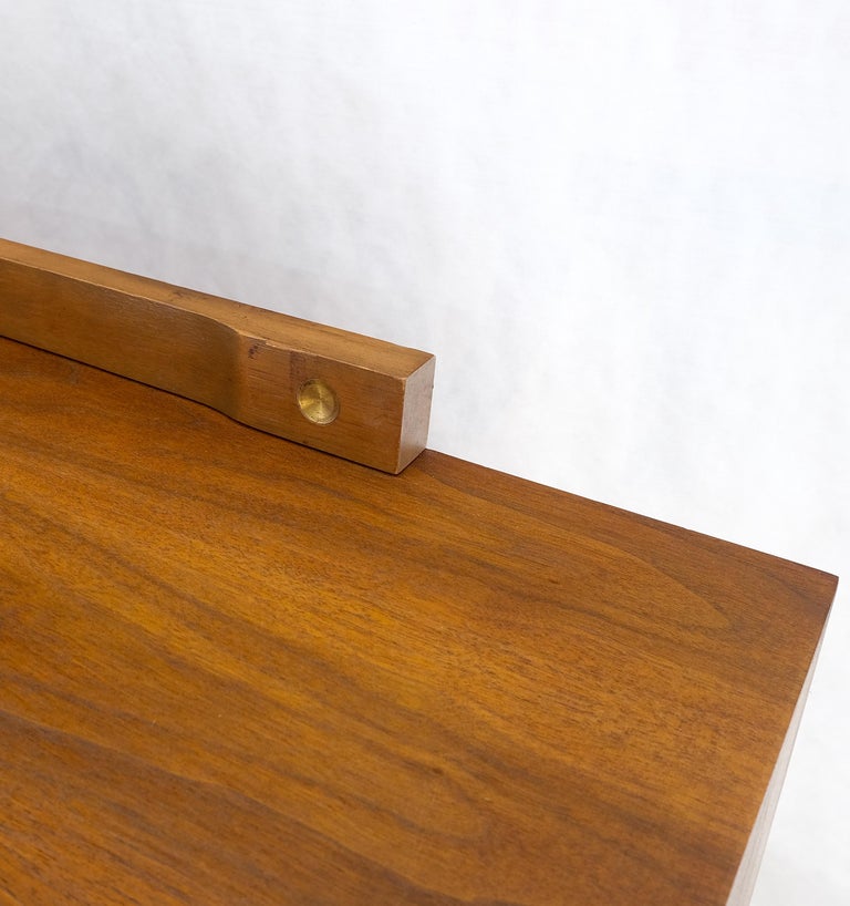 Mid-Century Modern Walnut 6 Drawers Dowel Leg Dresser W/ Back Splash ...