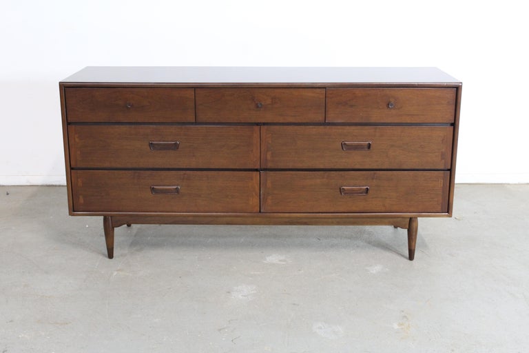 Mid-Century Modern Walnut Andre Bus Dovetail Credenza/Dresser For Sale ...