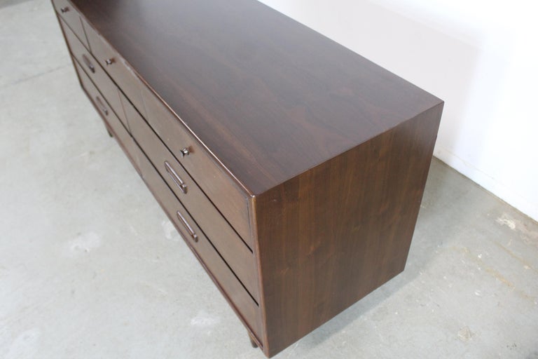 Mid-Century Modern Walnut Andre Bus Dovetail Credenza/Dresser For Sale ...