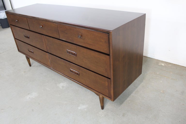 Mid-Century Modern Walnut Andre Bus Dovetail Credenza/Dresser For Sale ...