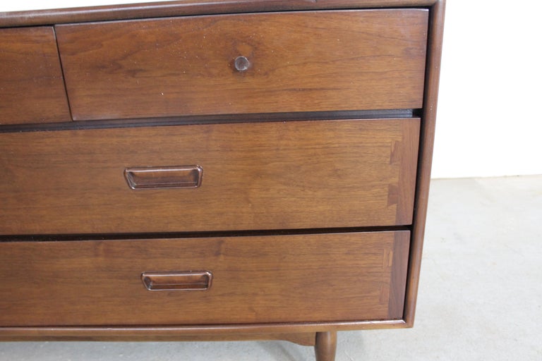 Mid-Century Modern Walnut Andre Bus Dovetail Credenza/Dresser For Sale ...