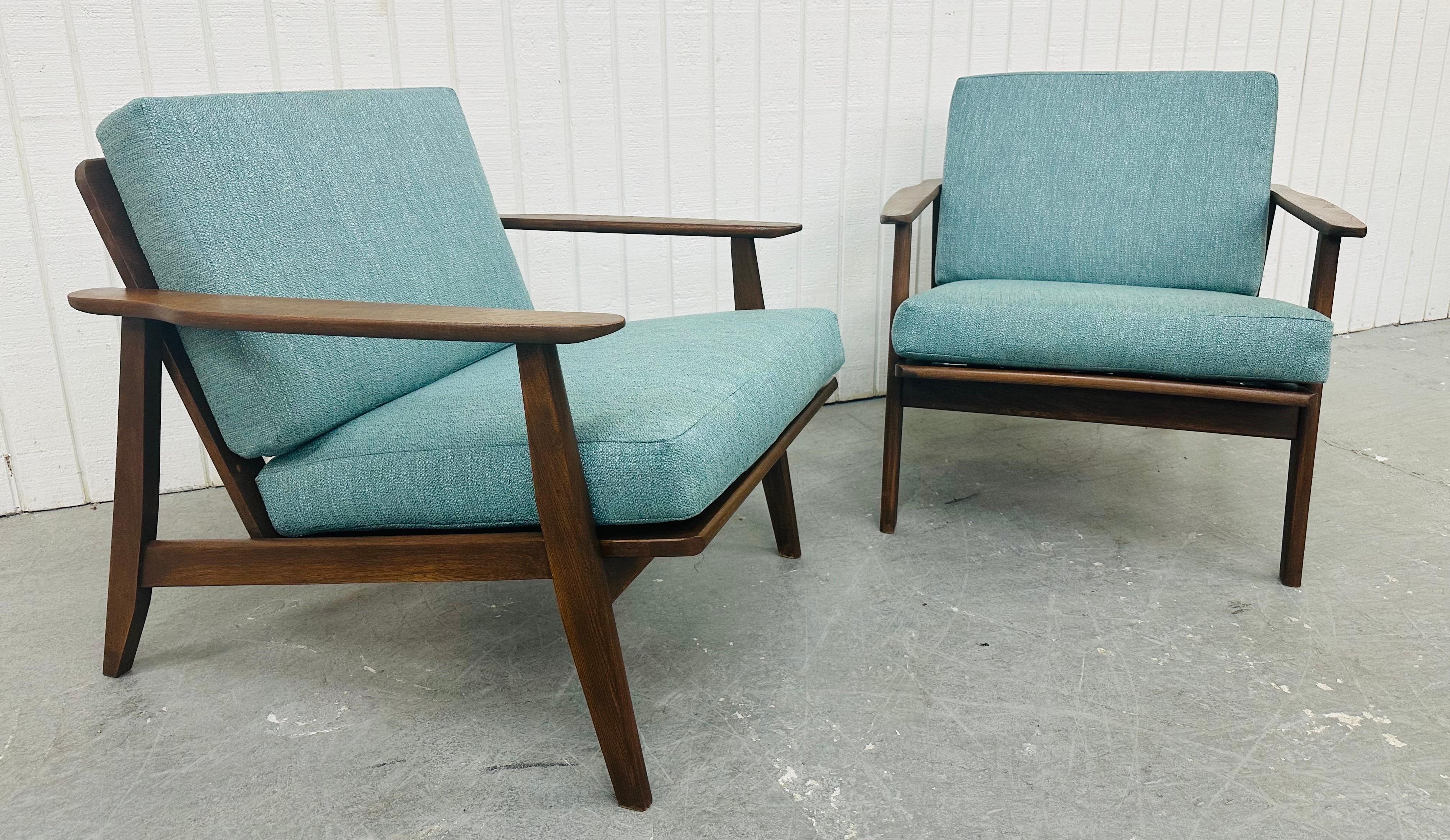 Mid-Century Modern Walnut Arm Chairs - Set of 2 For Sale at 1stDibs