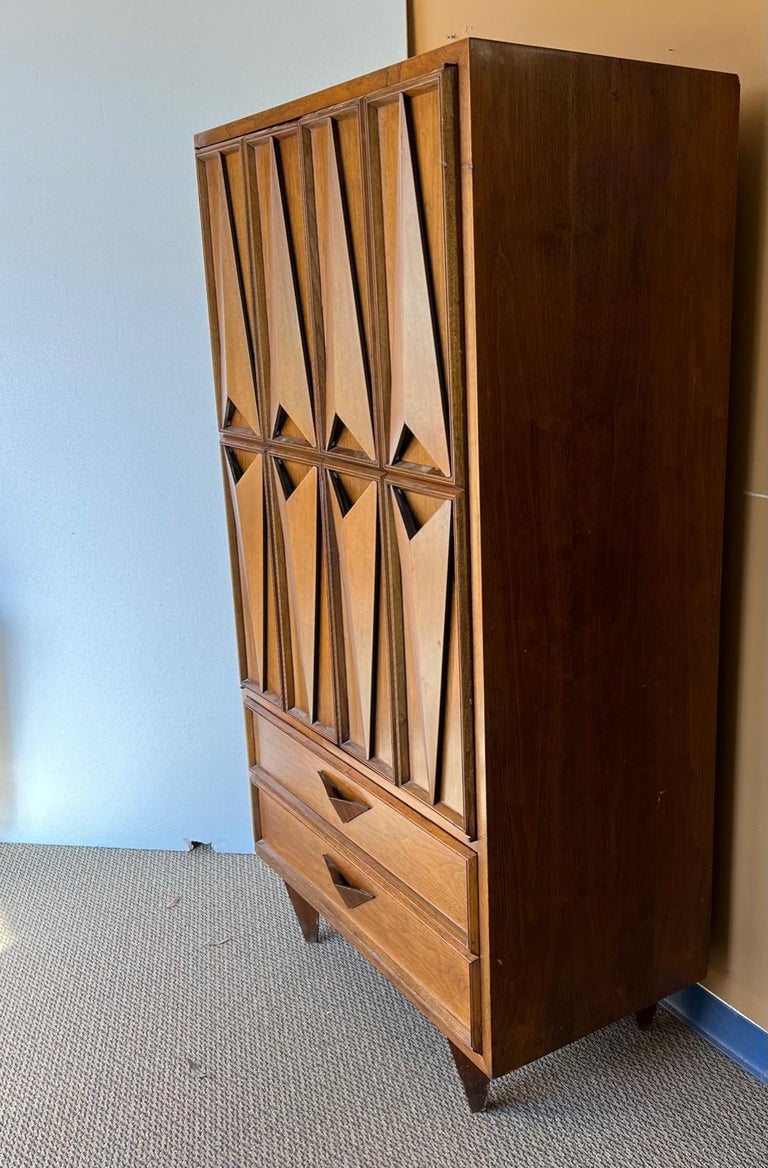 Mid-Century Modern Walnut Armoire at 1stDibs