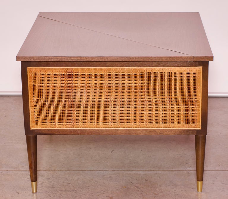 Mid-Century Modern Walnut and Cane Blanket Chest at 1stDibs