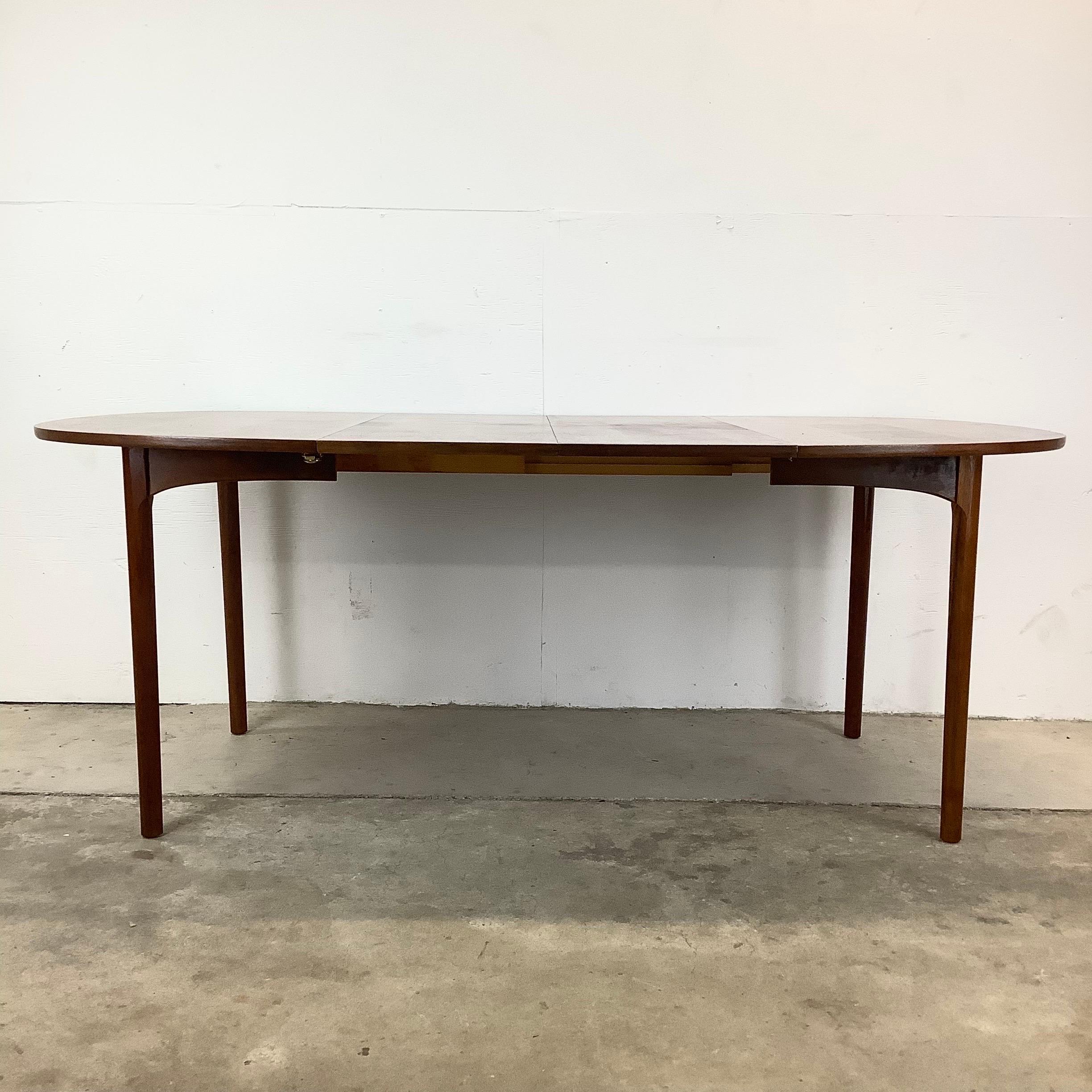 Mid-Century Modern Walnut Dining Table with Leaves at 1stDibs