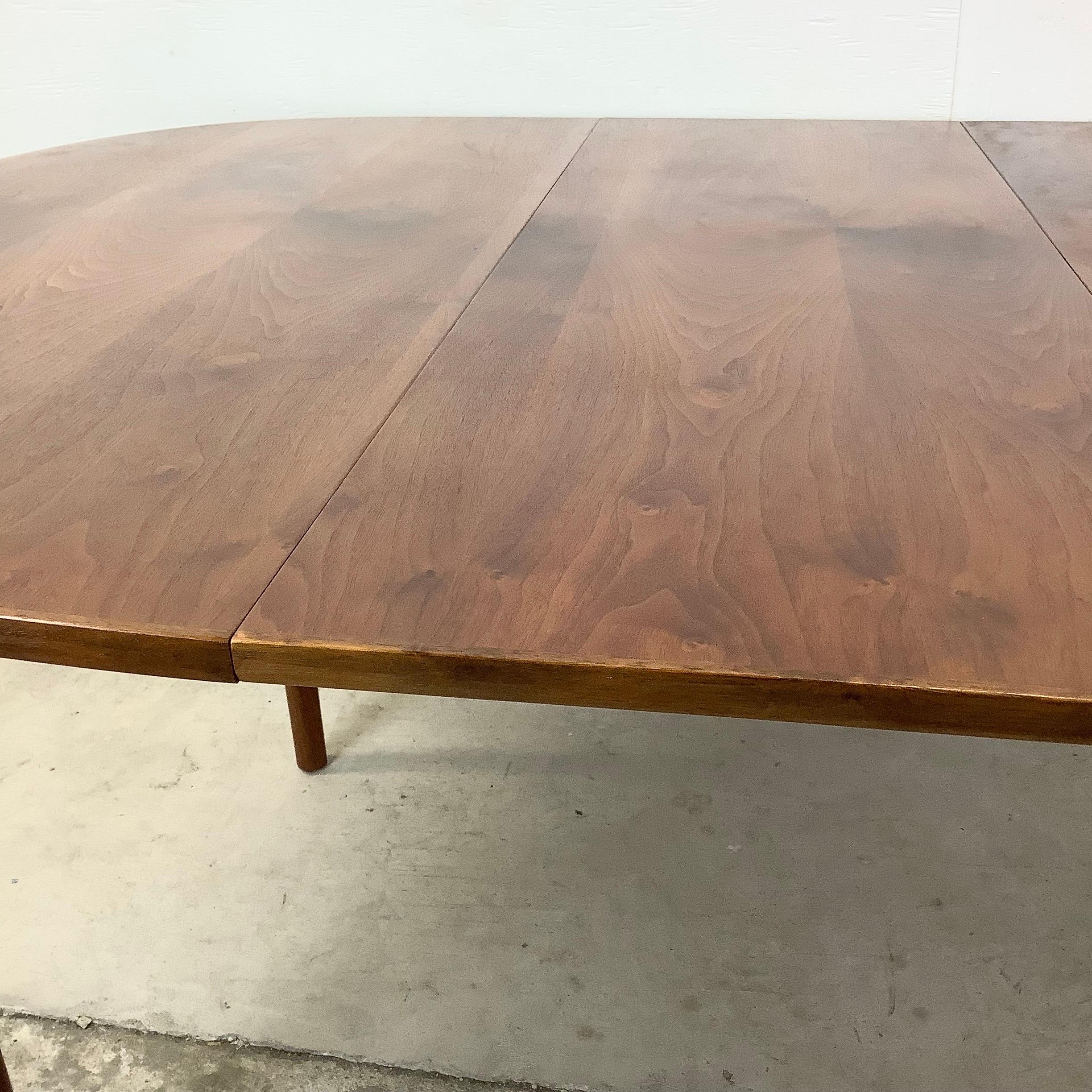 Mid-Century Modern Walnut Dining Table with Leaves at 1stDibs