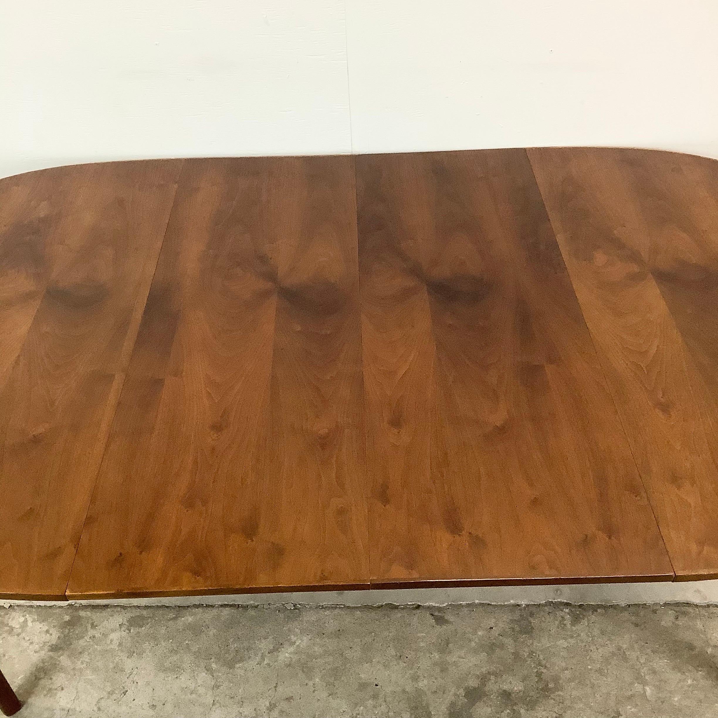 Mid-Century Modern Walnut Dining Table with Leaves at 1stDibs