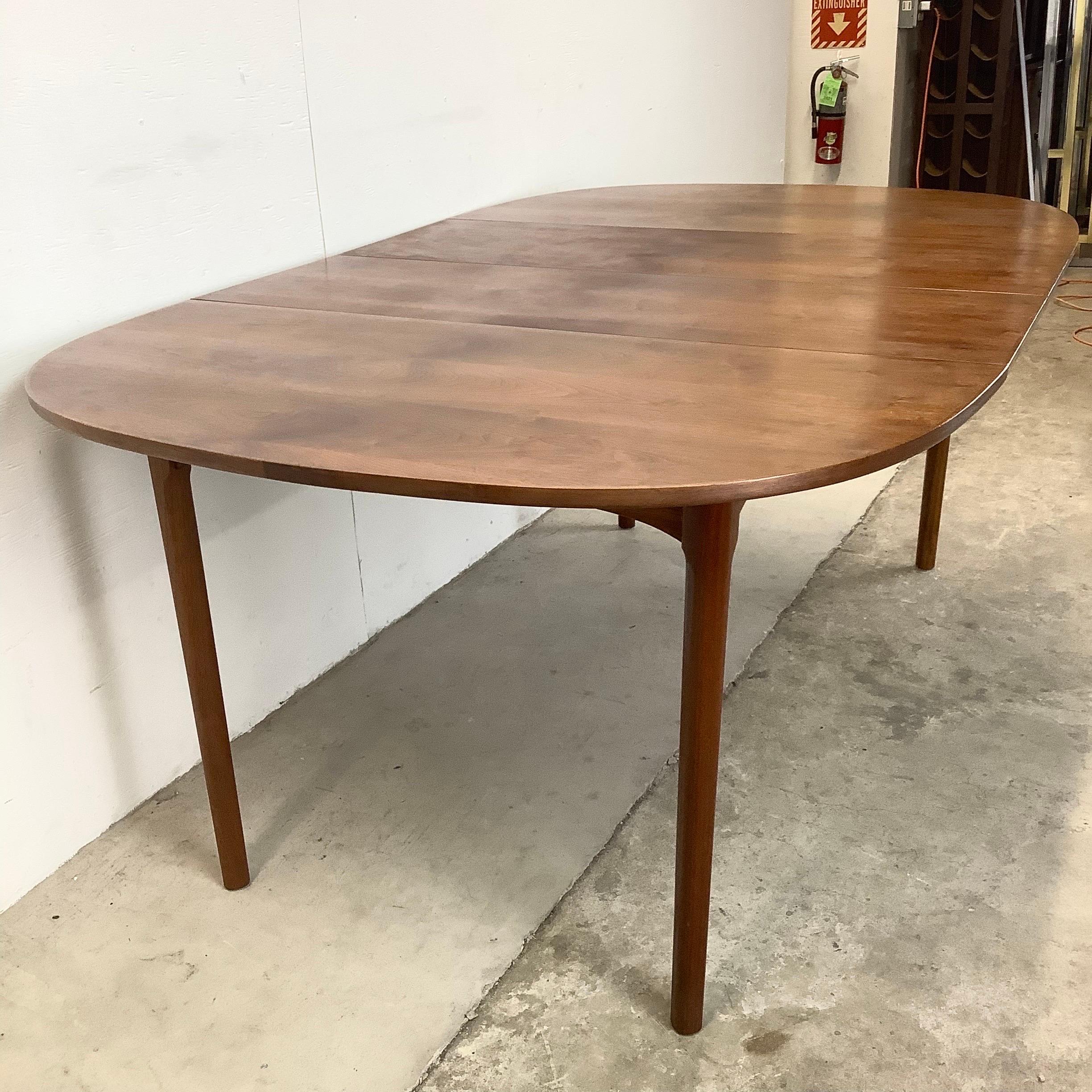 Mid-Century Modern Walnut Dining Table with Leaves at 1stDibs