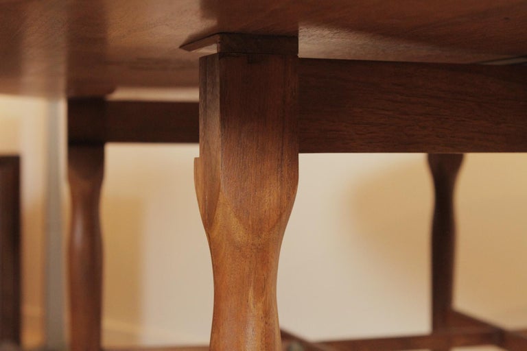 Mid-Century Modern Walnut Drop-Leaf Dining Console Table For Sale at ...