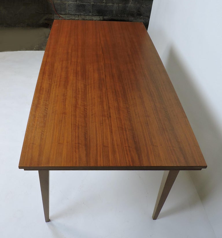 Mid-Century Modern Walnut German Extendable Dining Table Danish Style ...