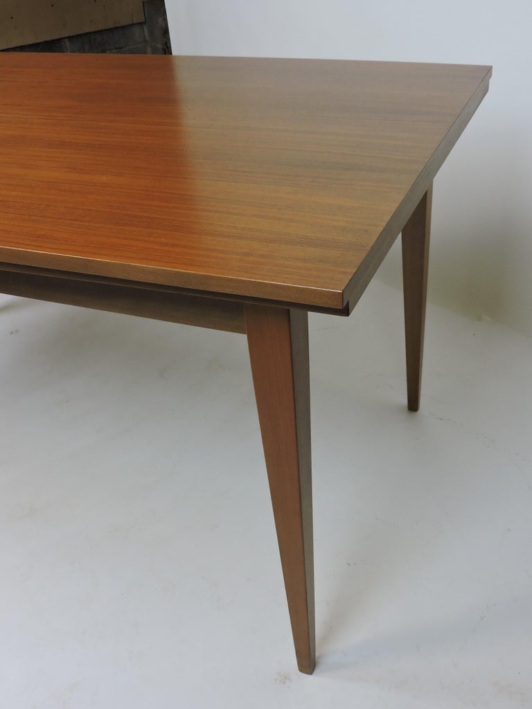 Mid-Century Modern Walnut German Extendable Dining Table Danish Style ...
